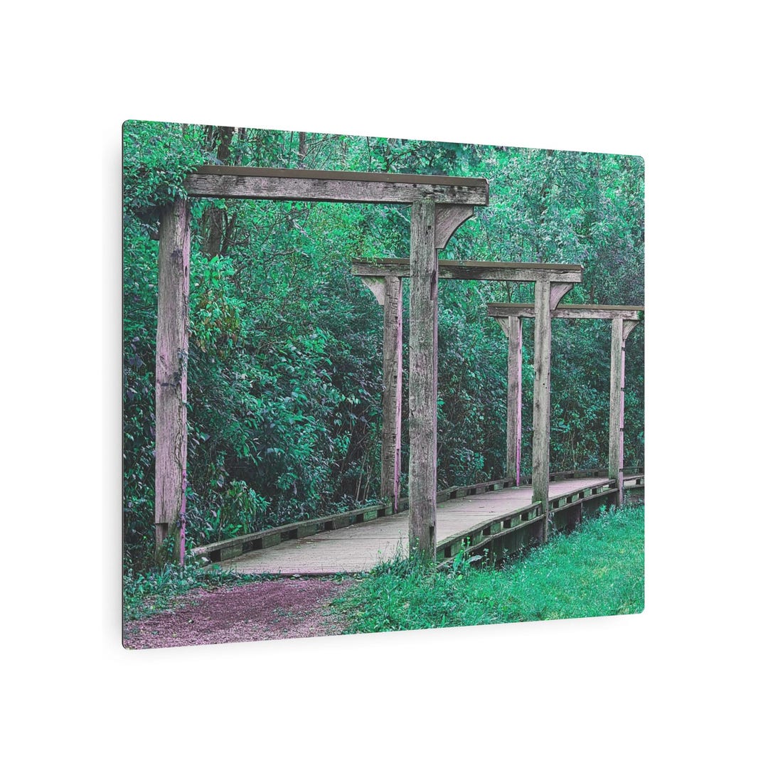 Wooden Pergola Path Metal Art Sign | Nature Landscape Wall Decor - Etsy UK