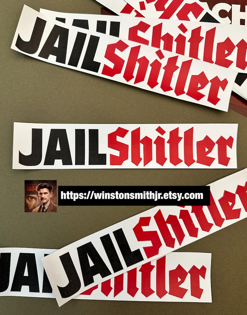 JAIL Shitler • Bumper Sticker • Handmade Vinyl • Political Protest ...