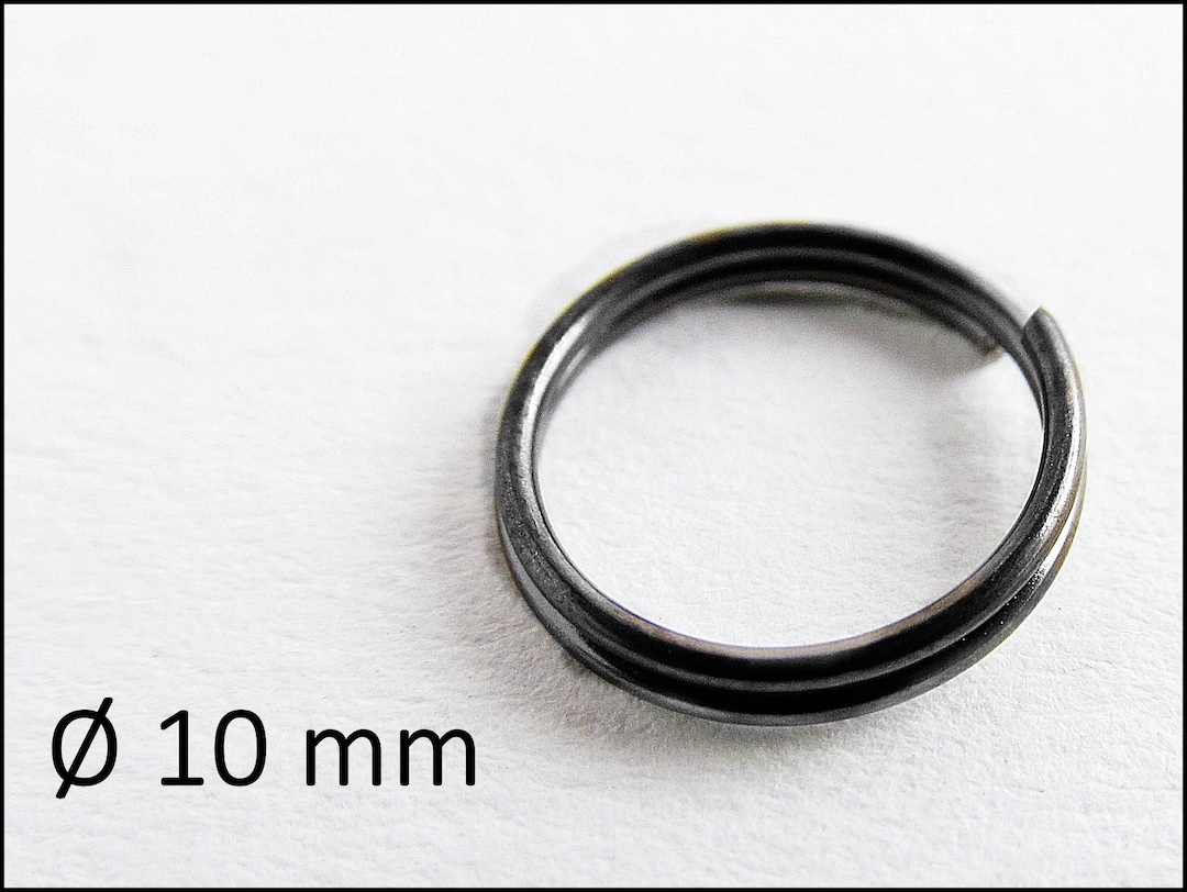 50 X Black Split Rings 10 Mm Sw-r708s - Etsy