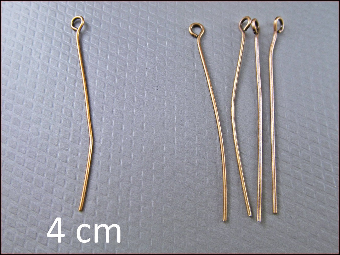 40 or 100 X Eye Pins / Eyelet Pins Copper-colored 40 Mm / 4 Cm S26 - Etsy