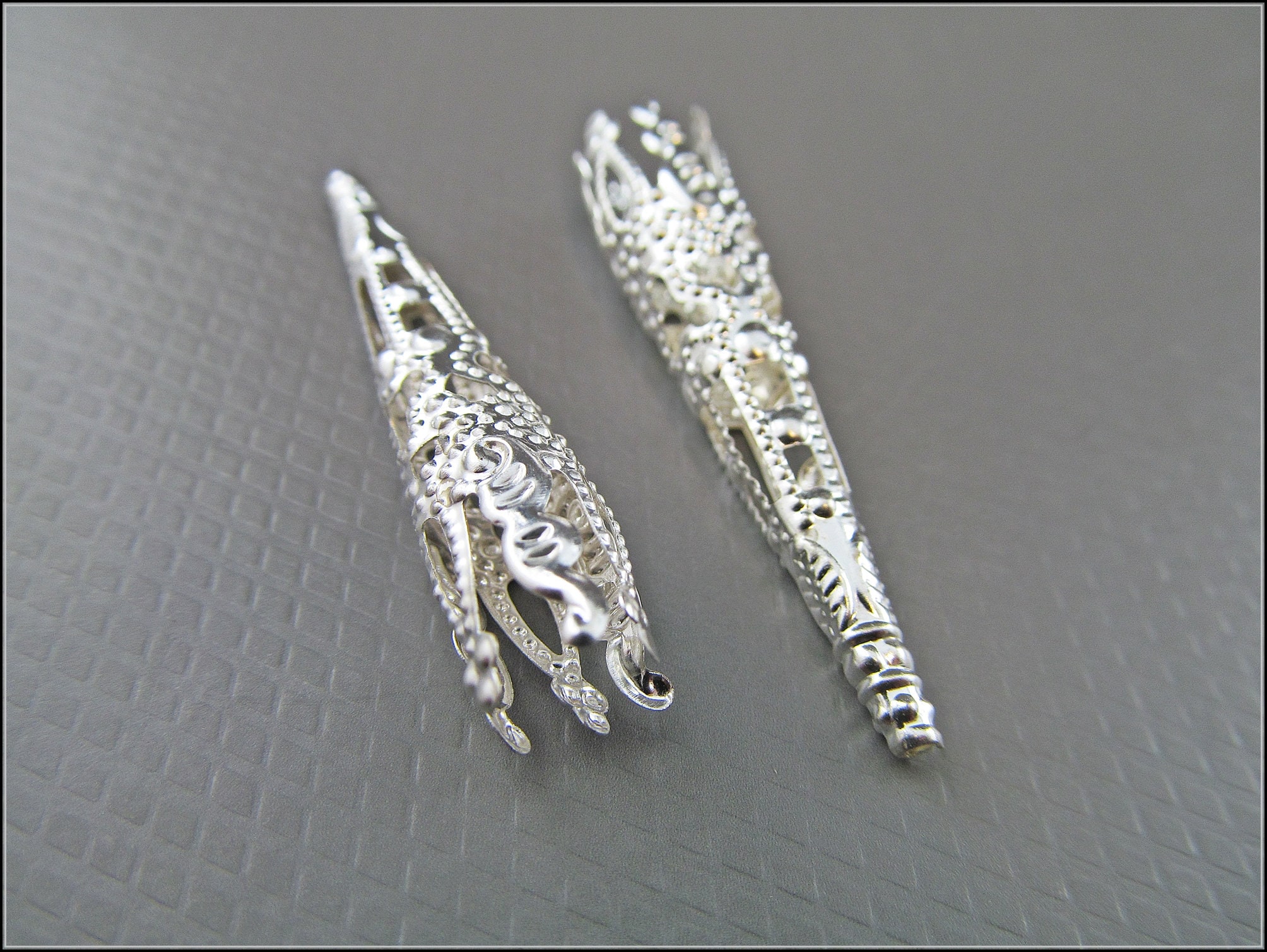 12 or 25 X Silver Plated Long Noble Bead Cups 4 Cm - P30 - Etsy
