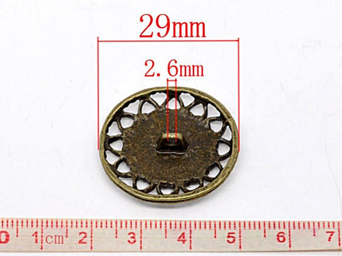 Flashy Button Bronzen to the Self - K9 - Etsy