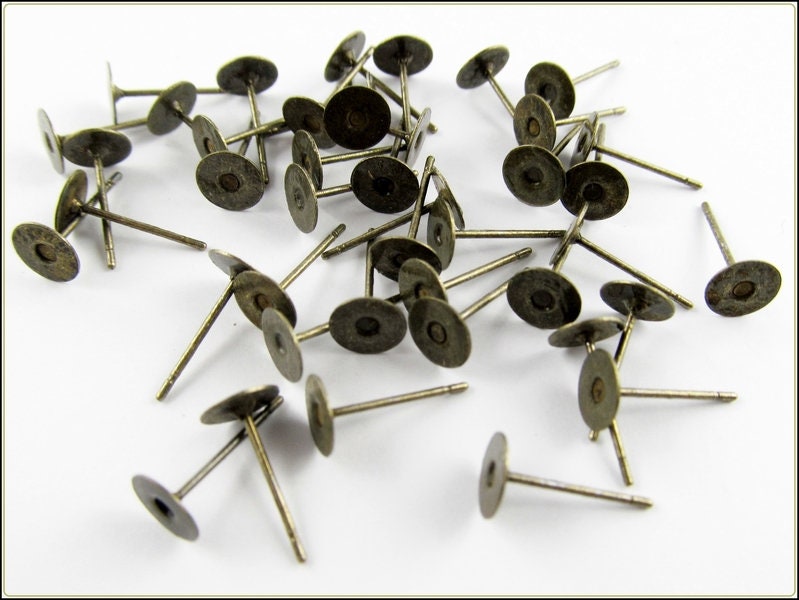 10 20 or 50 x Earring Stud Pad Ø 6mm OS-32 | Etsy