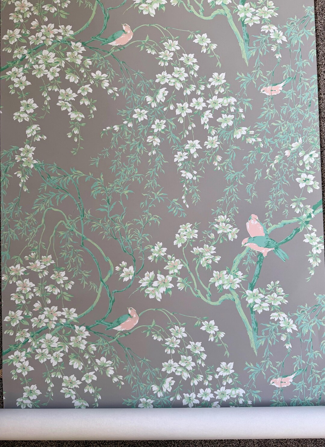 Vintage Thibaut 100th Anniversary Exotic Wallpaper Roll Pattern 839-T ...
