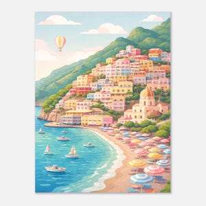 Positano Print - Premium Matte Paper Poster 30x40 Cm / 12x16″ - Etsy