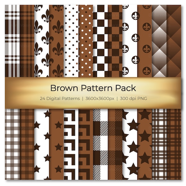 Brown Patterns - Etsy