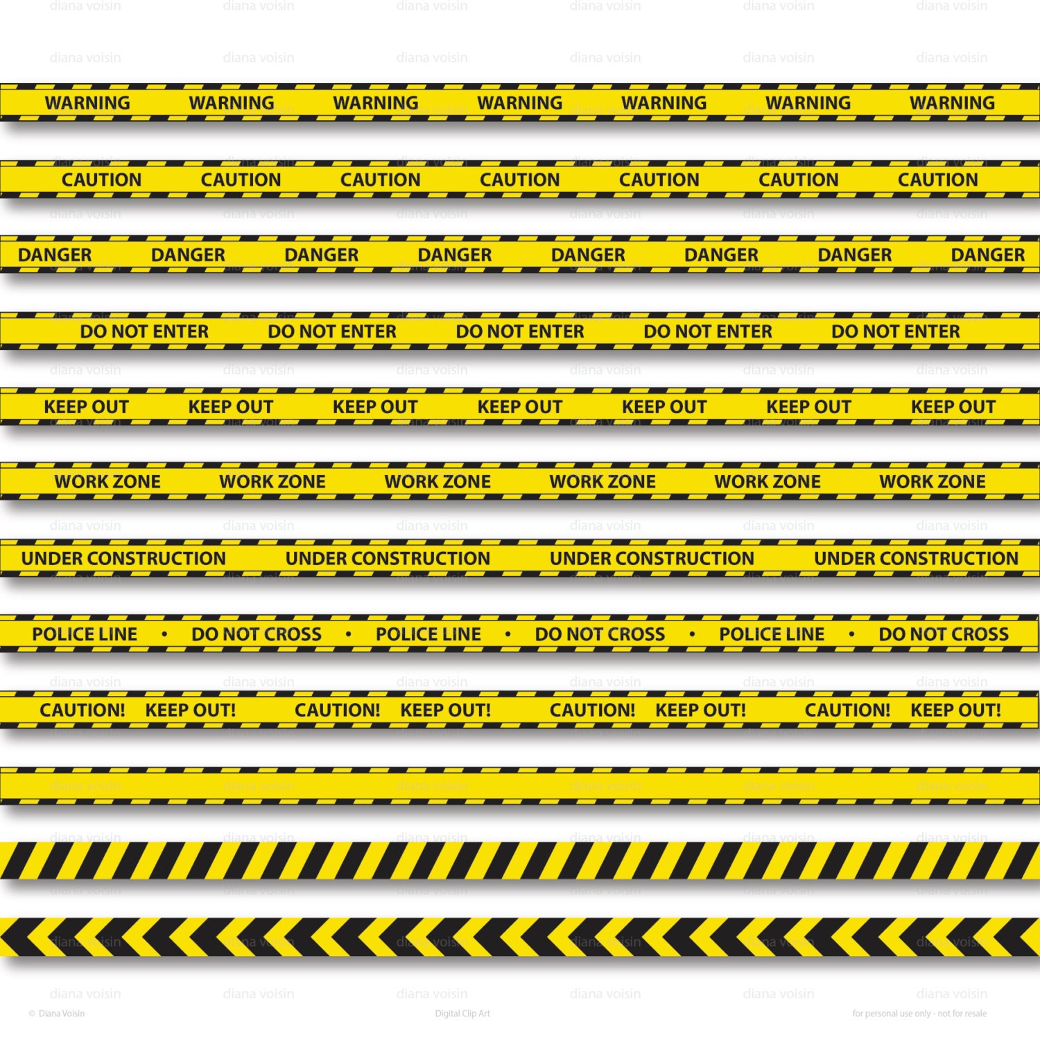 Construction Zone Tape Clip Art