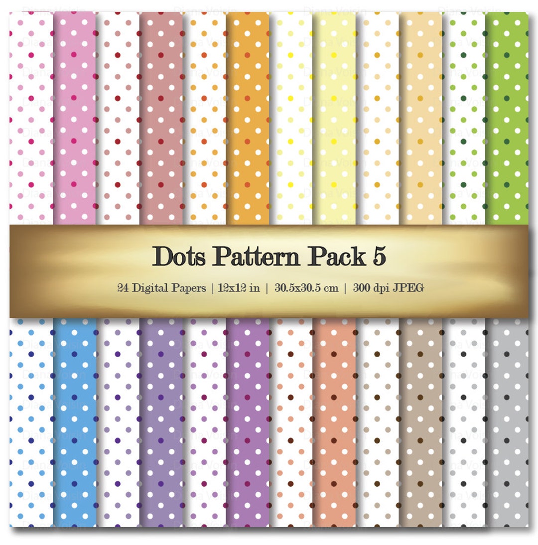 Pastel Polka Dot Digital Paper Digital Scrapbooking Paper in Pretty ...