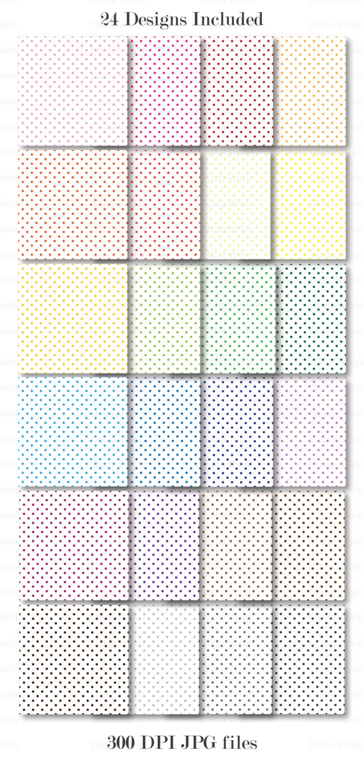 Dot Digital Scrapbook Paper Digital Scrapbooking Paper Variety White ...