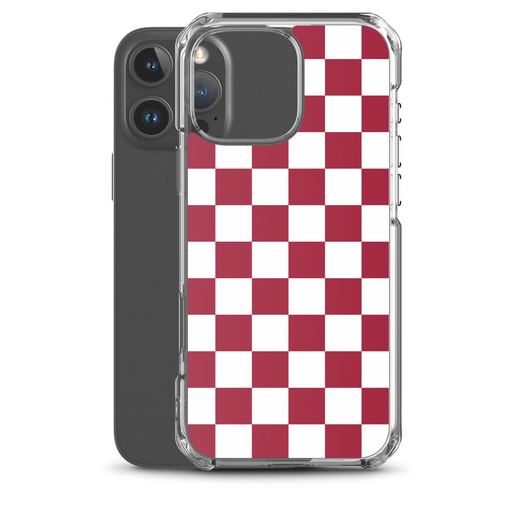 Red and White Checkerboard Clear Case for Iphone® - Etsy