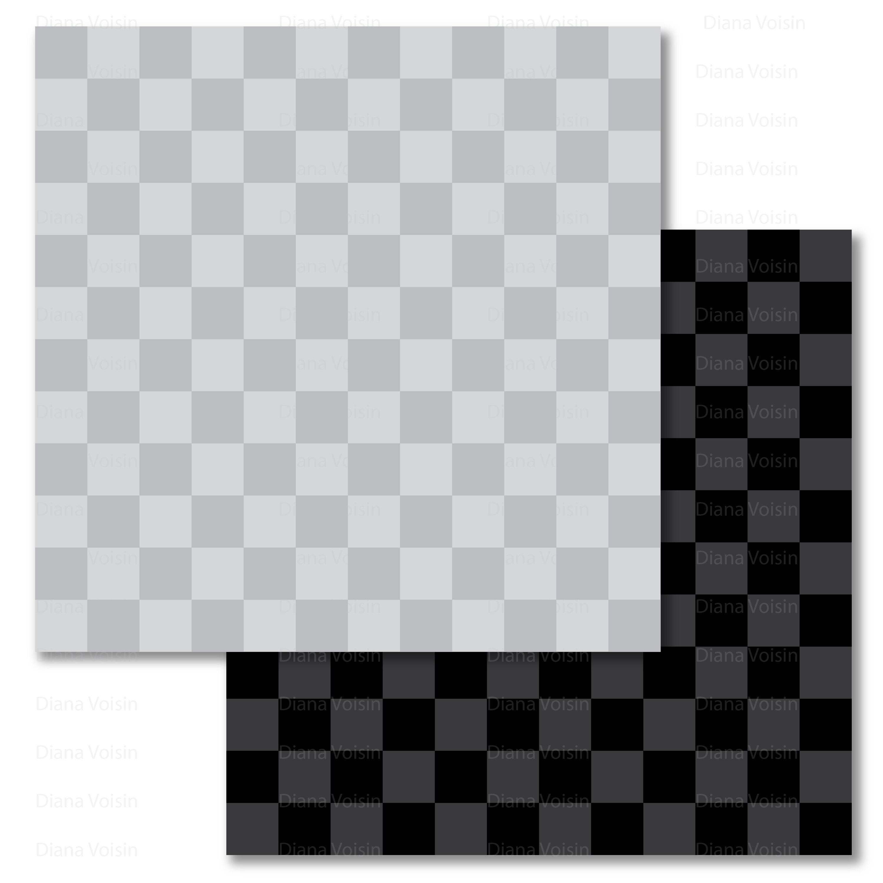 Seamless Checkerboard Pattern Pack - Digital Scrapbook Paper in 24 ...