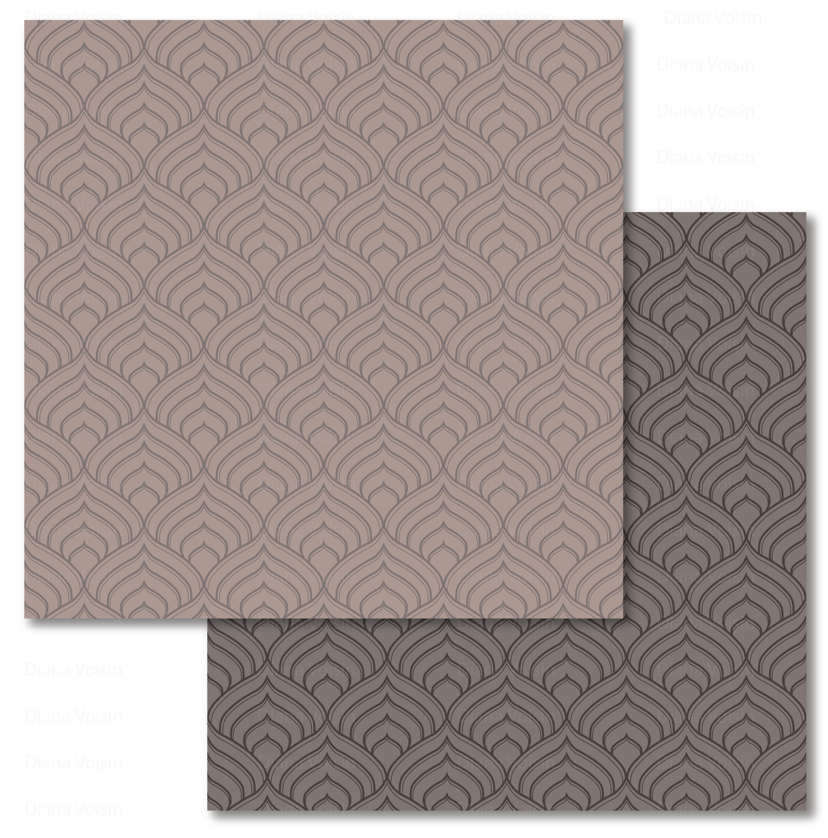 Seamless Art Deco Digital Scrapbook Paper Geometric Vintage Style ...