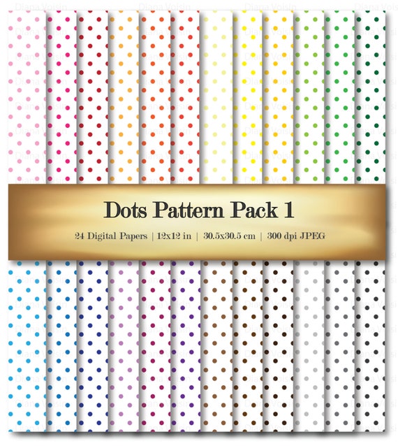 Dot Digital Scrapbook Paper Digital Scrapbooking Paper Variety - Etsy