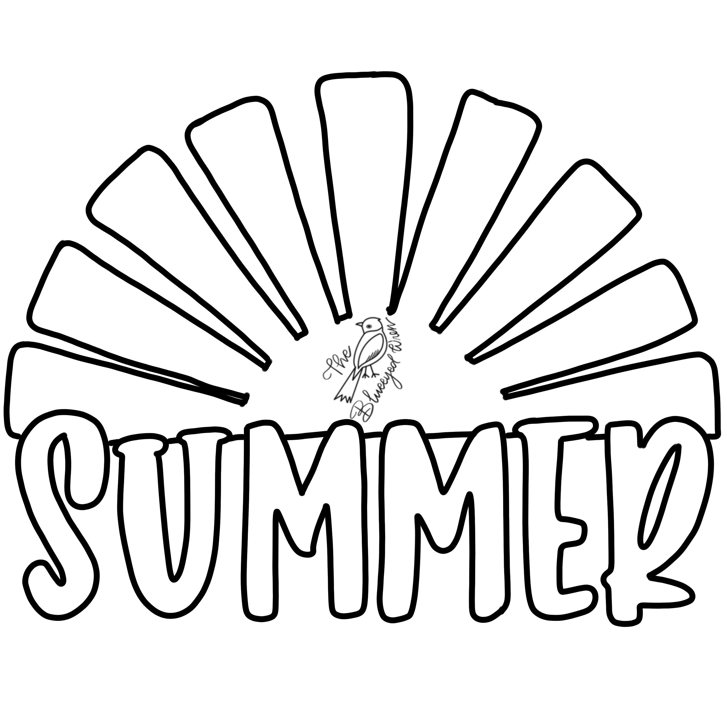 Summer Sun; Digital Template; Sunshine; Summer - Etsy