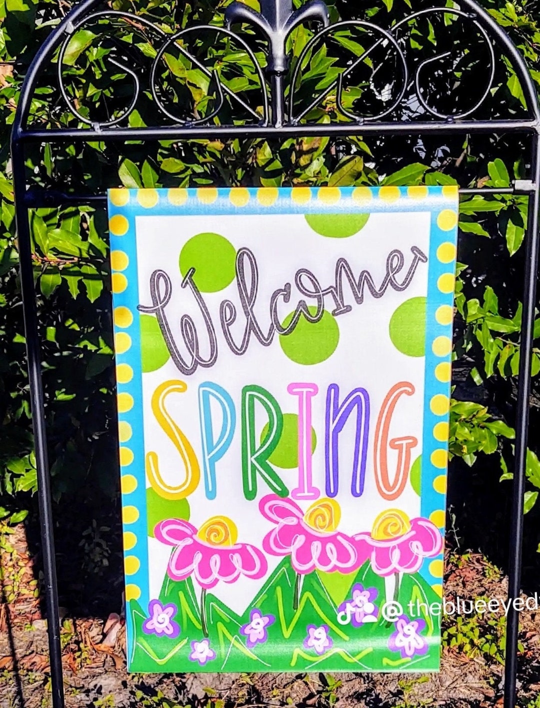 Spring Welcome Garden Flag; Yard Decor; Yard Art - Etsy