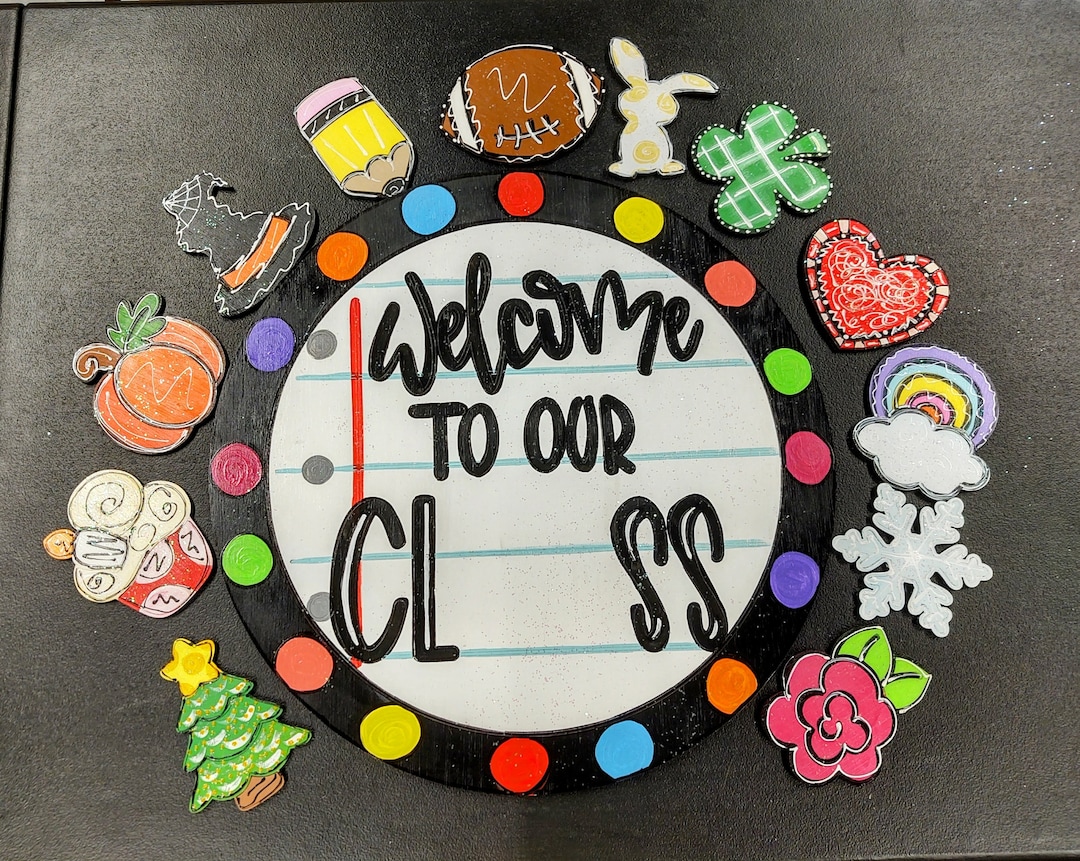 Back to School Door Hanger; Teacher Decor; School Theme; Personalized ...