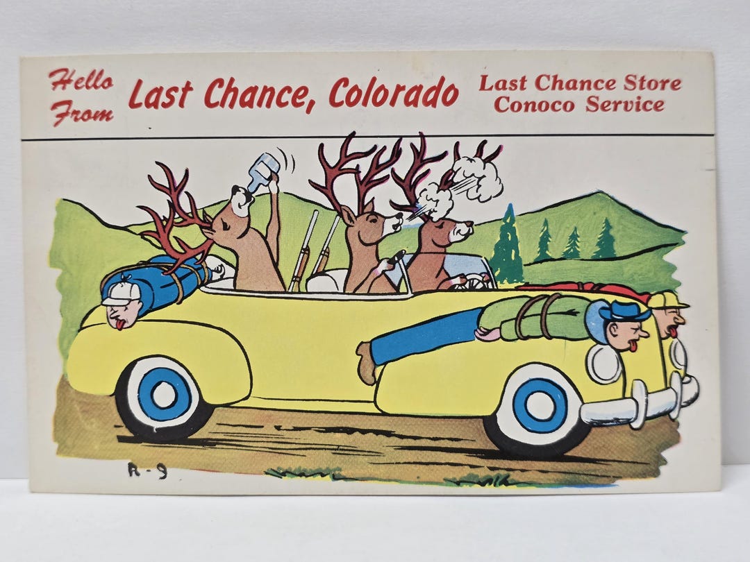 Vintage Laff Gram Postcard Set – Last Chance Colorado – Novelty Conoco ...