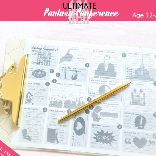 LDS Ultimate Fantasy Conference Game Ages 12 to Adult PDF - Etsy