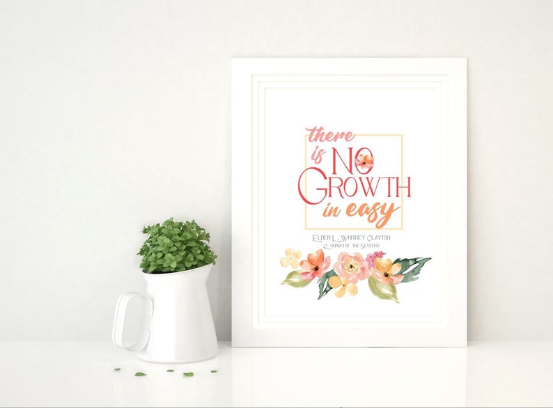 There is No Growth in Easy Motivational Quote PDF Printable - Etsy