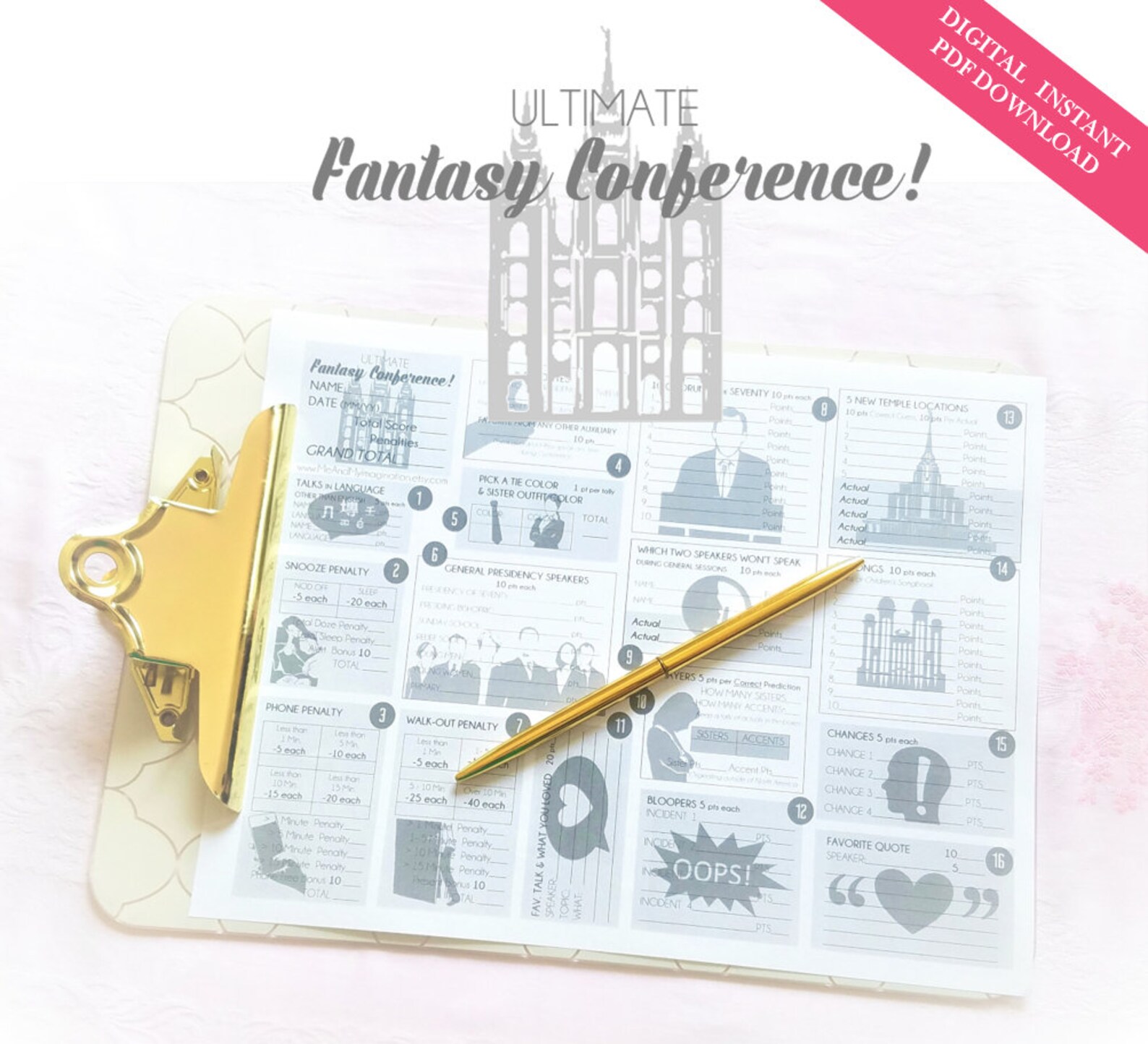 LDS Fantasy Conference Family Bundle PDF - Etsy