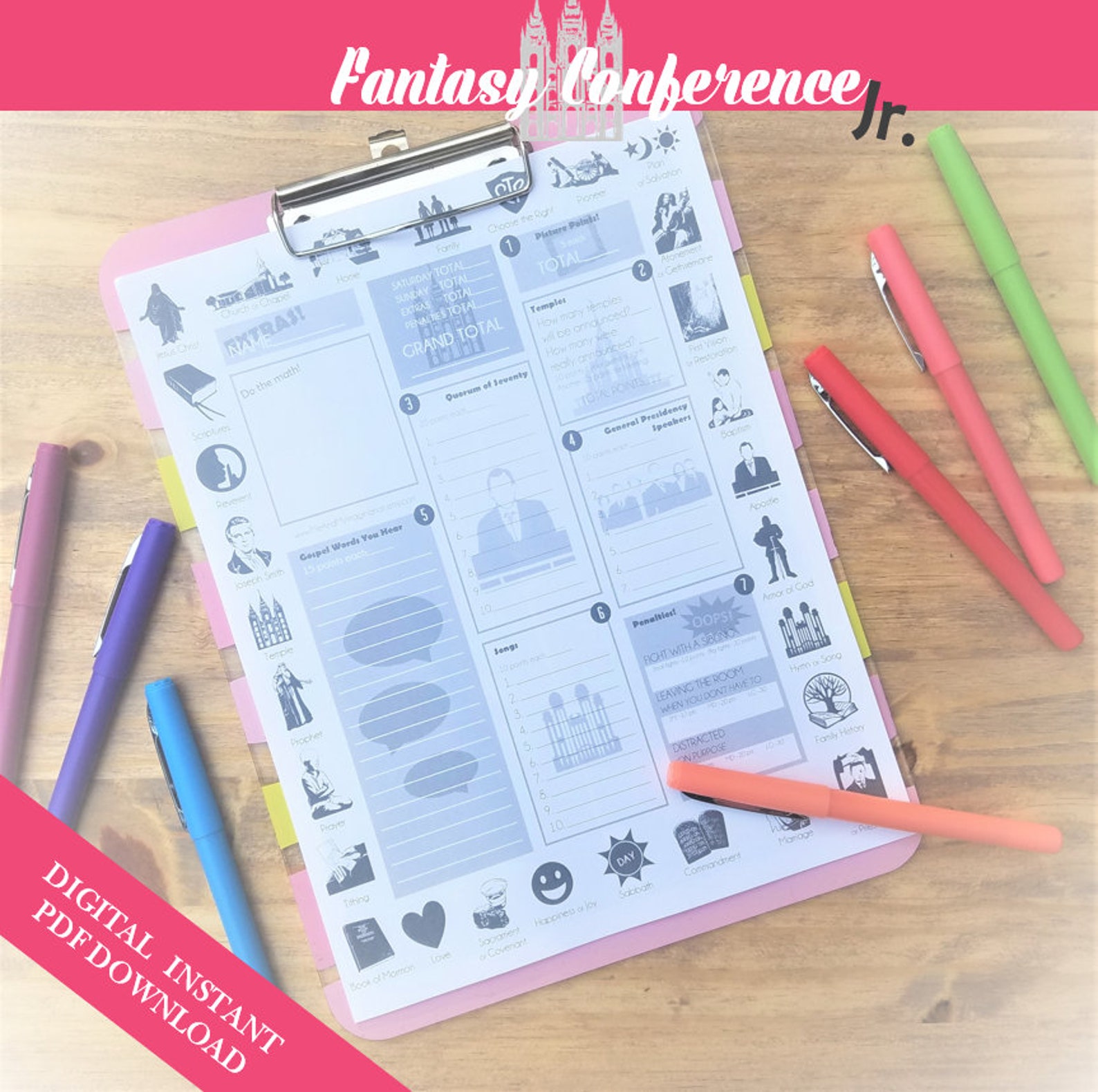 LDS Fantasy Conference Jr. Game Ages 8-11 PDF Digital Download - Etsy