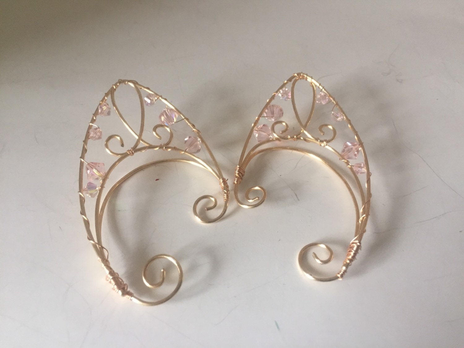 Pink and Gold Fairy Ear Cuffs - Etsy Canada
