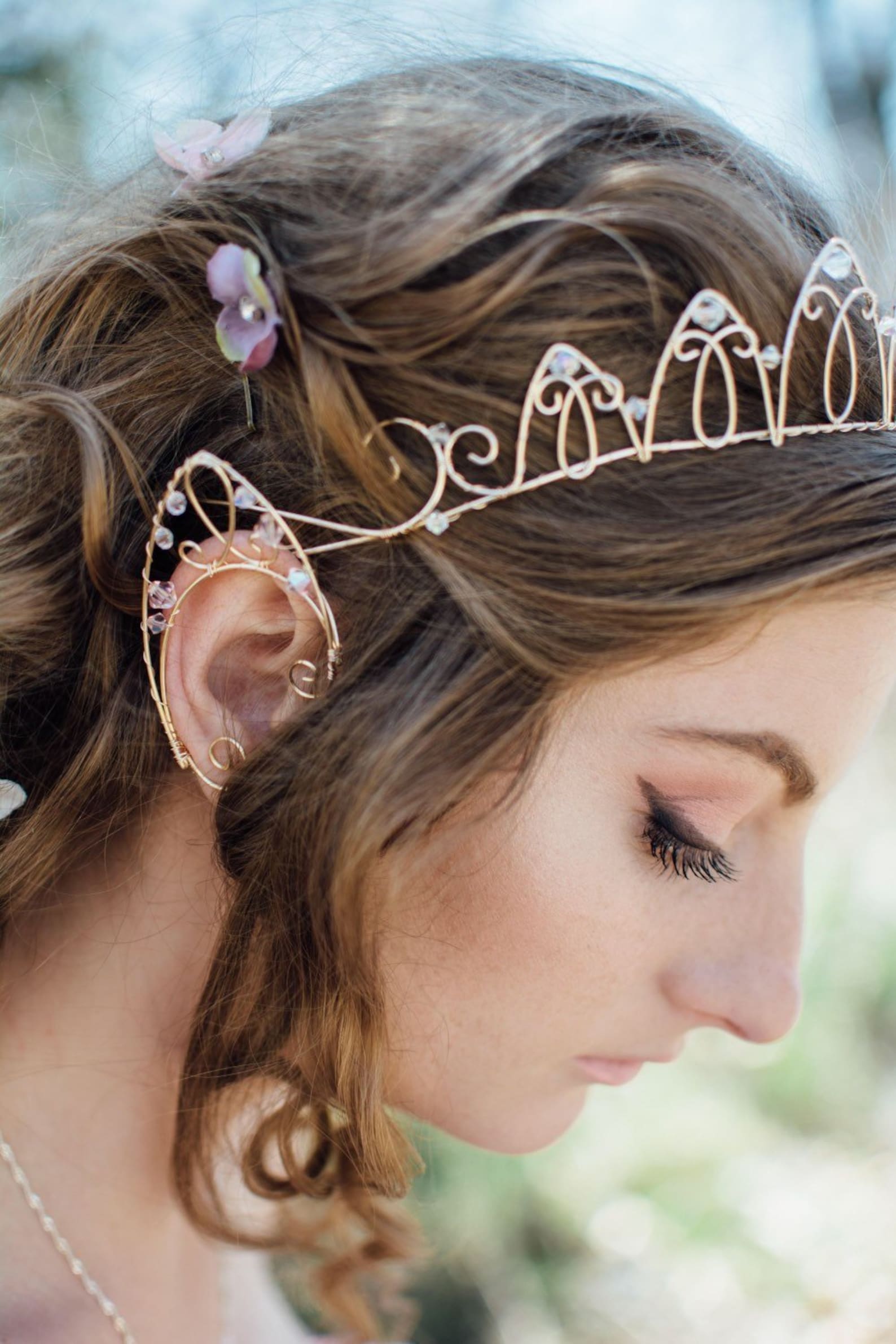 Pink and Gold Fairy Ear Cuffs - Etsy Canada