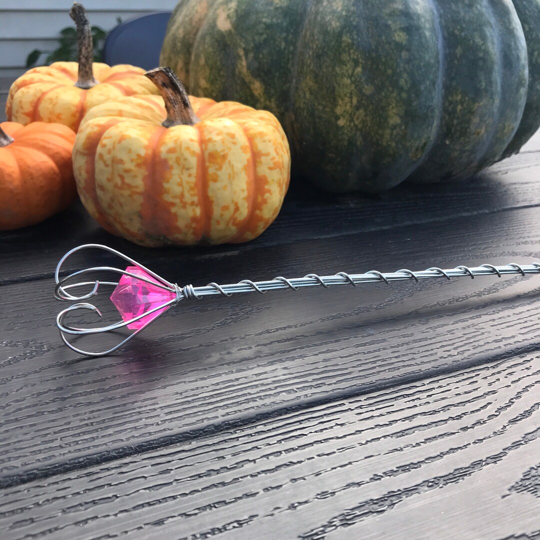 Fairy Wand, Princess Scepter, Bright Pink Jewel Scepter, Gold and Pink ...