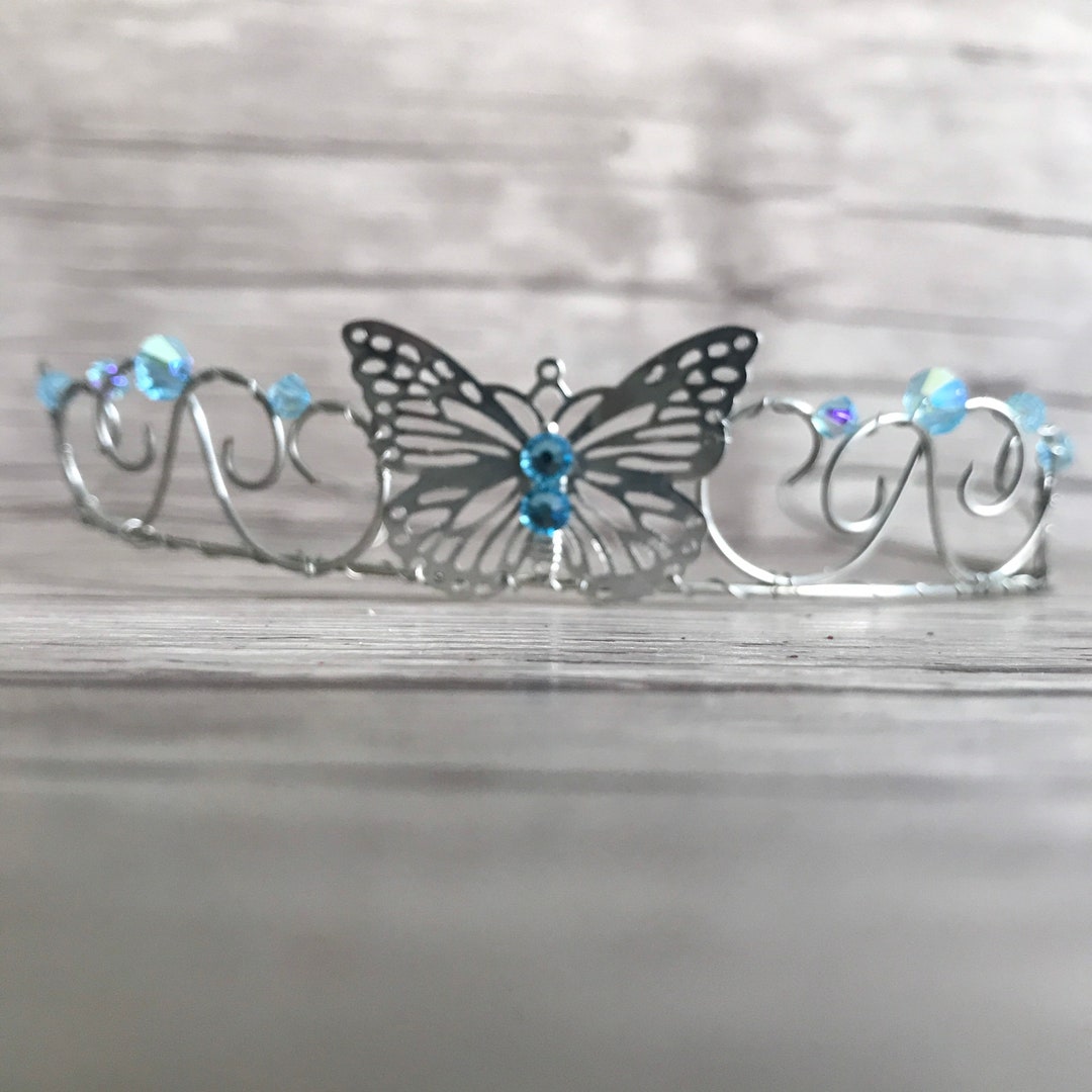 Butterfly Crown - Princess Tiara - Fairy Crown- Flower Girl Gift ...