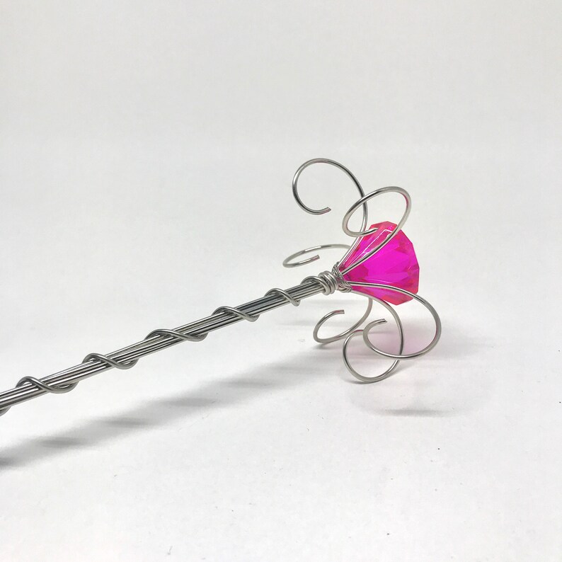 Fairy Wand Princess Scepter Pink Jewel Crystal Little | Etsy