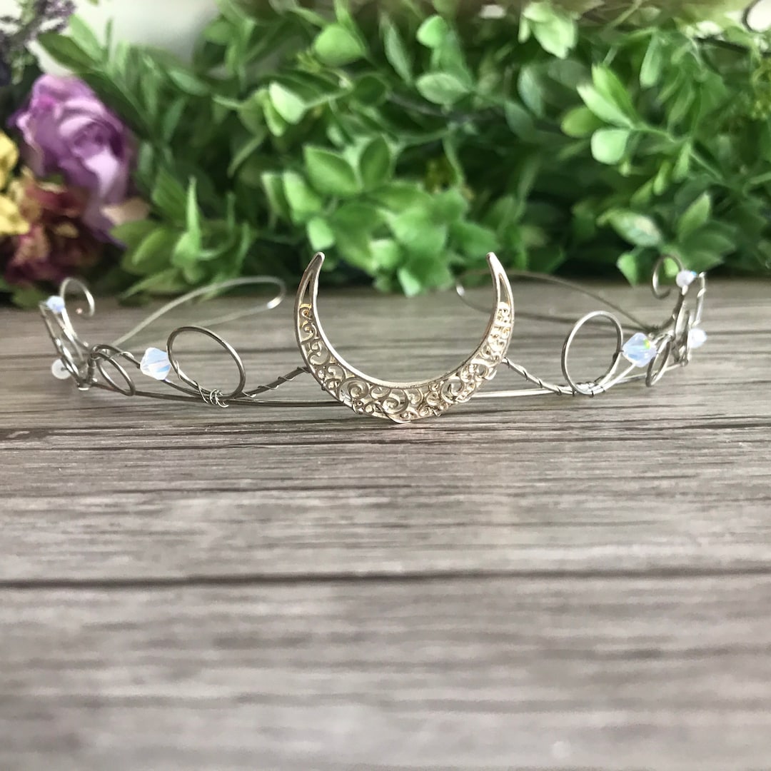 Moon Crown - Crescent Moon Tiara - Etsy
