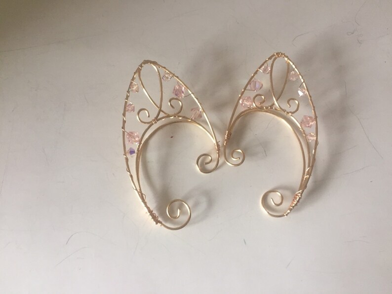 Pink and Gold Fairy Ear Cuffs - Etsy Canada