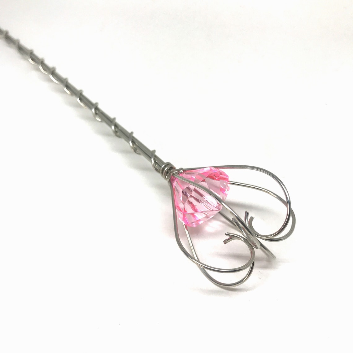 Fairy Wand Princess Scepter Pink Jewel Scepter Silver and | Etsy