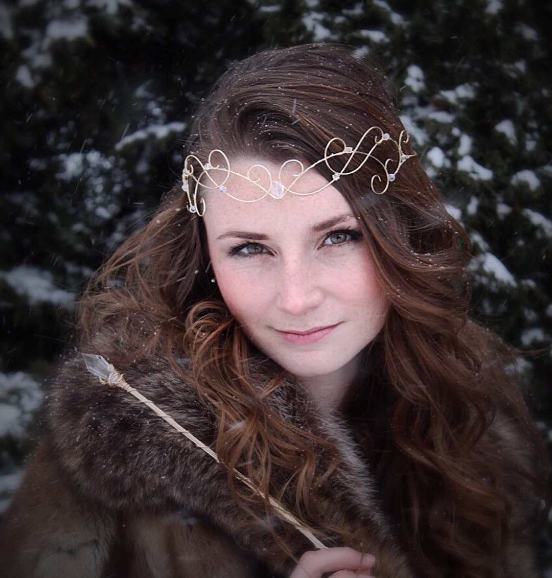 Elfin Circlet - Renaissance Medieval Crown - Princess Forehead Tiara ...