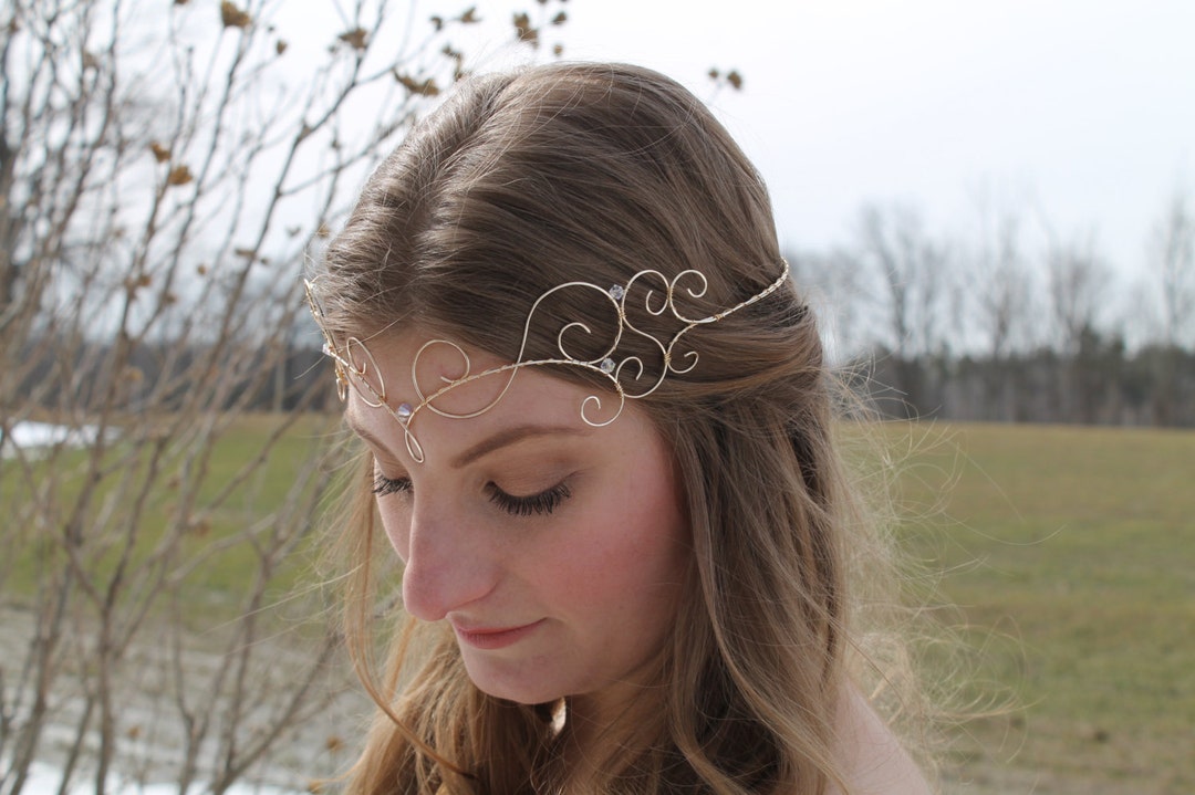 Elven Tiara - Wire Elven Circlet - Regal Renaissance Crown - Medieval ...