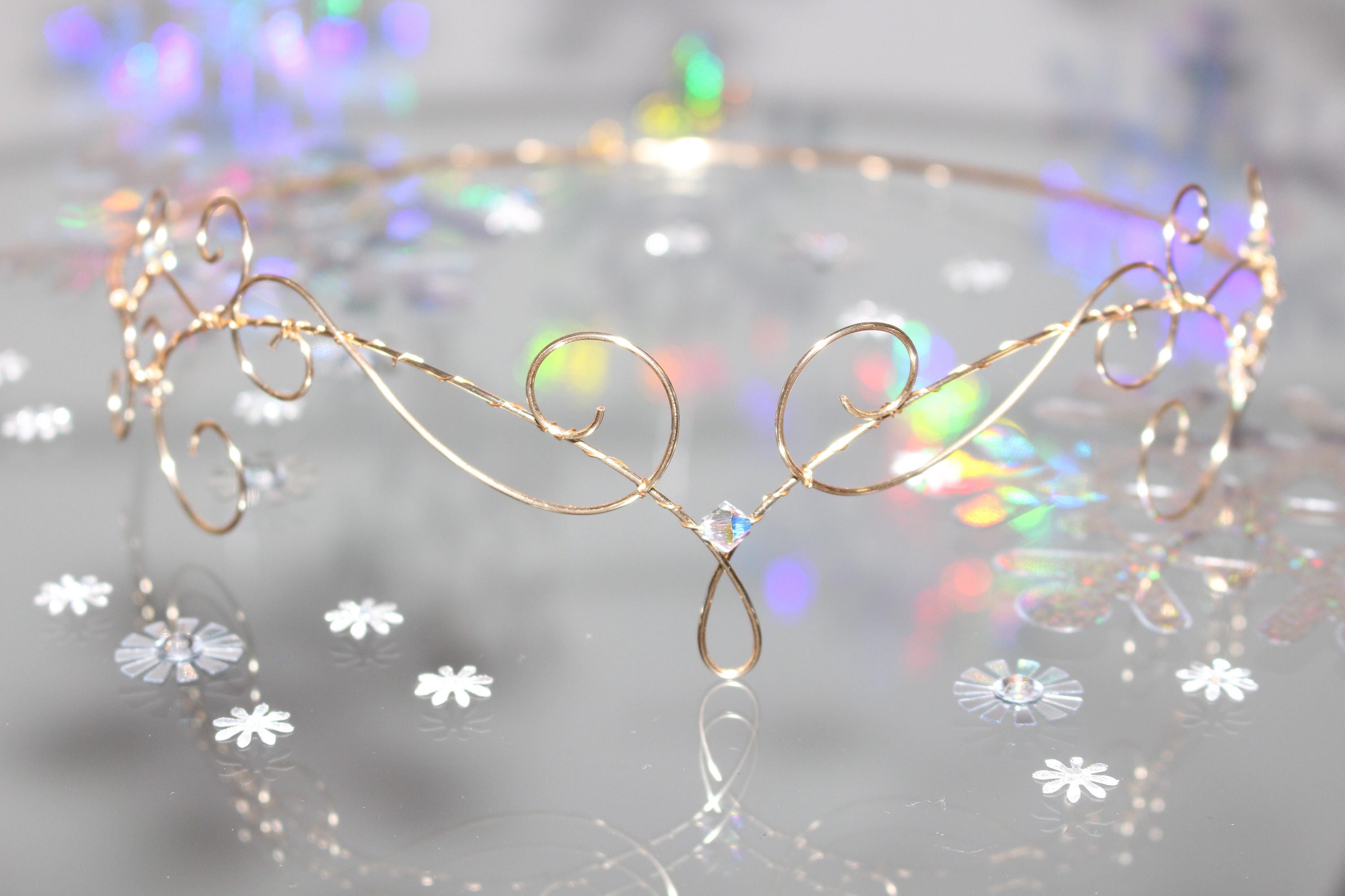 Gold Wire Elven Circlet Wire Crown Bridal Tiara Medieval - Etsy