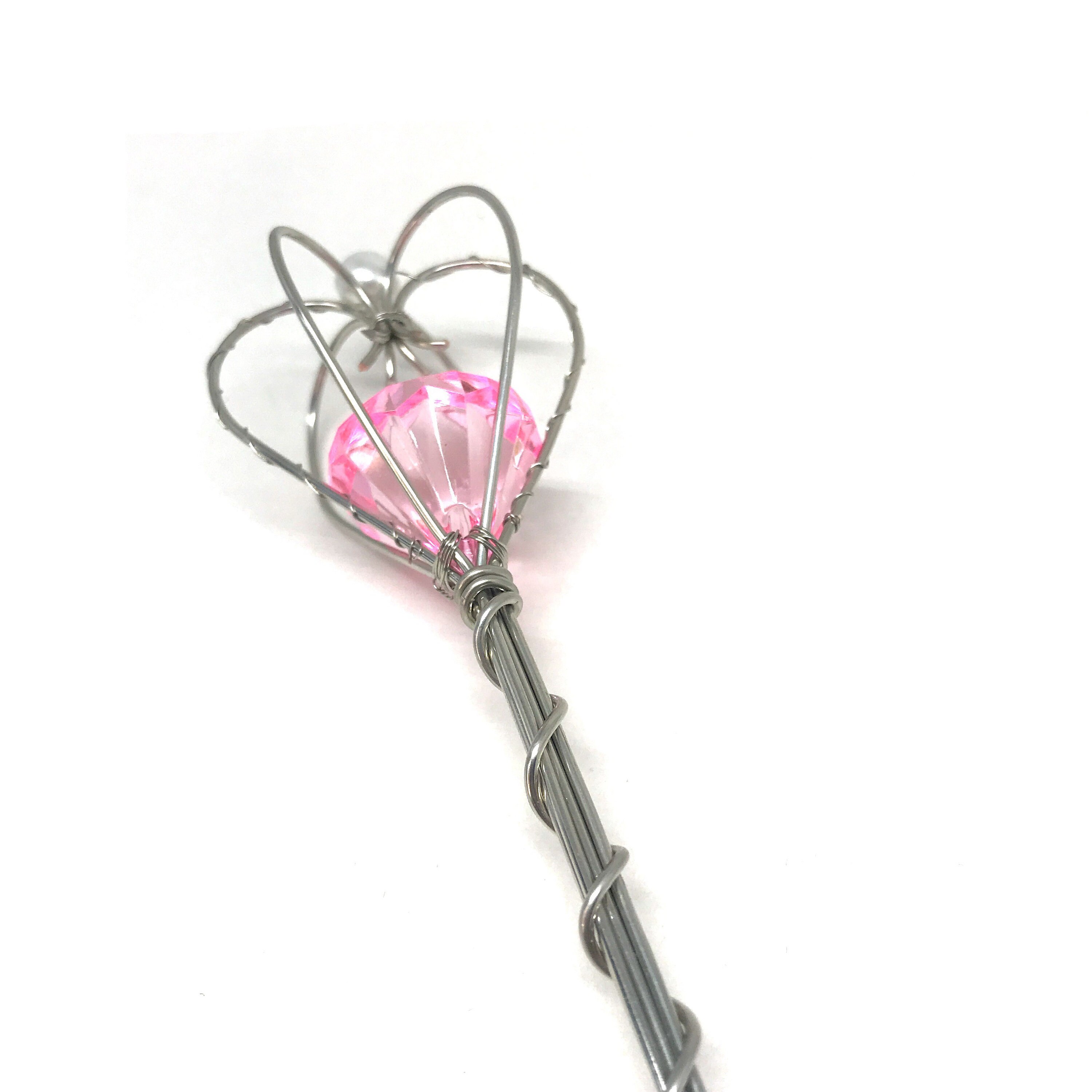 Princess Scepter with Pearl Pink Jewel Scepter Silver and | Etsy