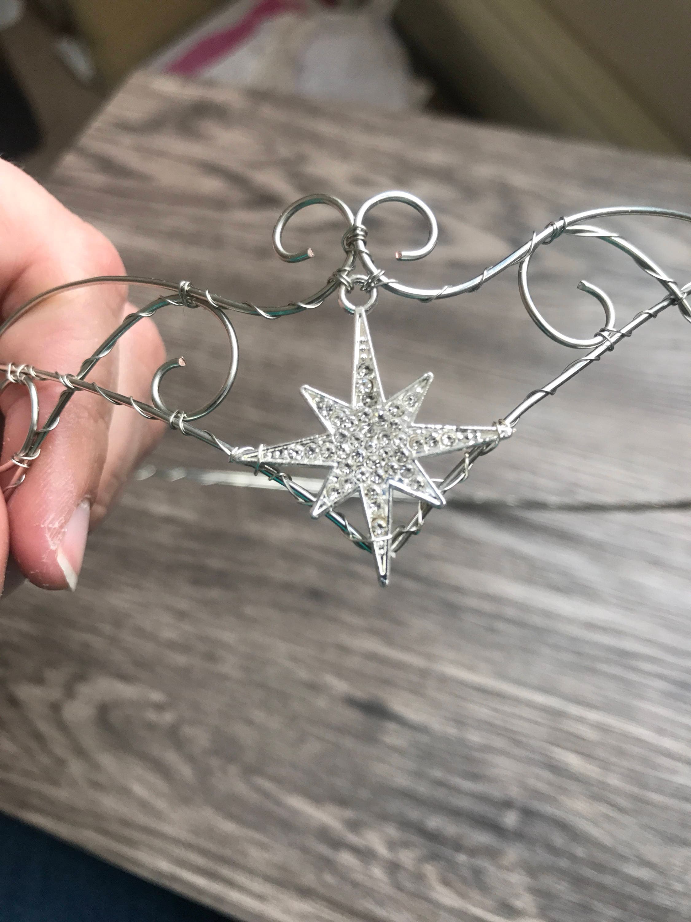 North Star Tiara 8 Point Silver Star Circlet Rhinestone | Etsy