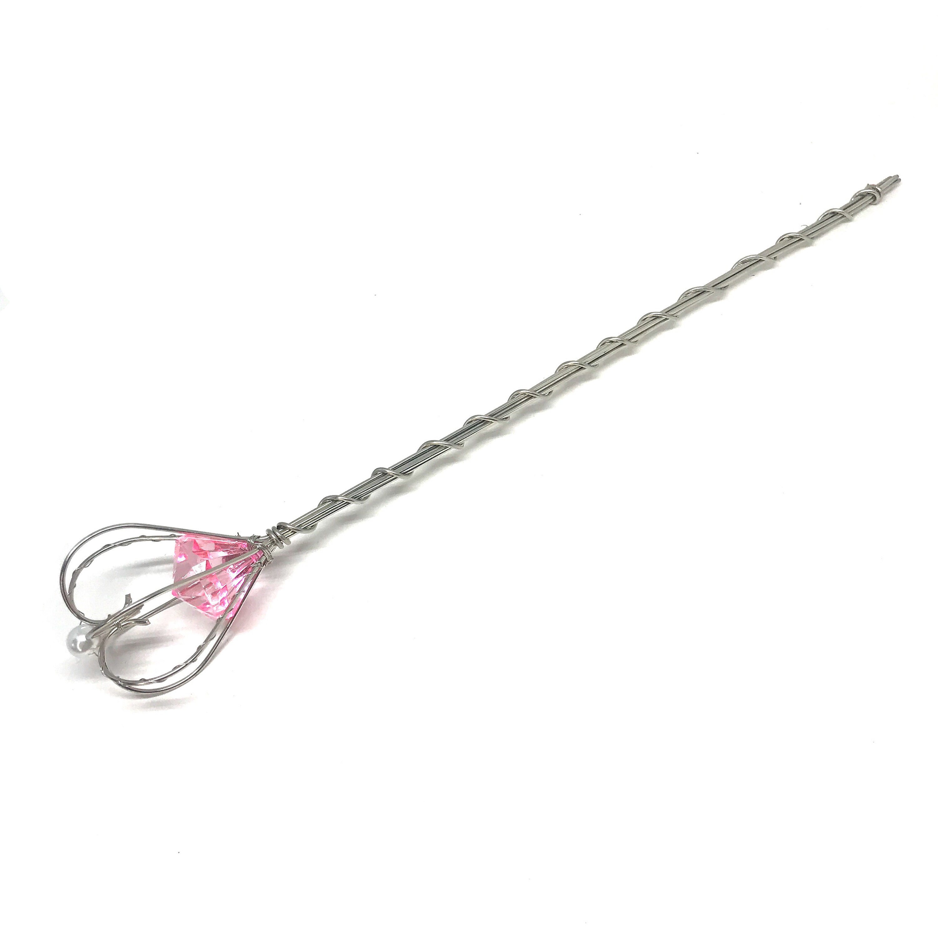 Princess Scepter with Pearl Pink Jewel Scepter Silver and - Etsy