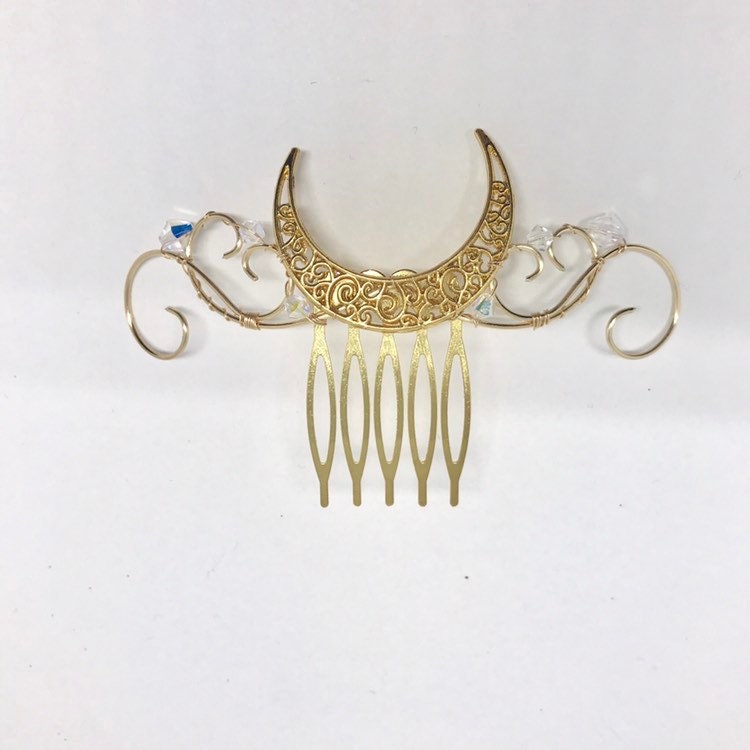 Moon Comb Crescent Hair Accessory | Etsy