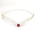 Red Crystal Forehead Tiara - Ruby Jewel Circlet - Elfin Crown - Fantasy ...