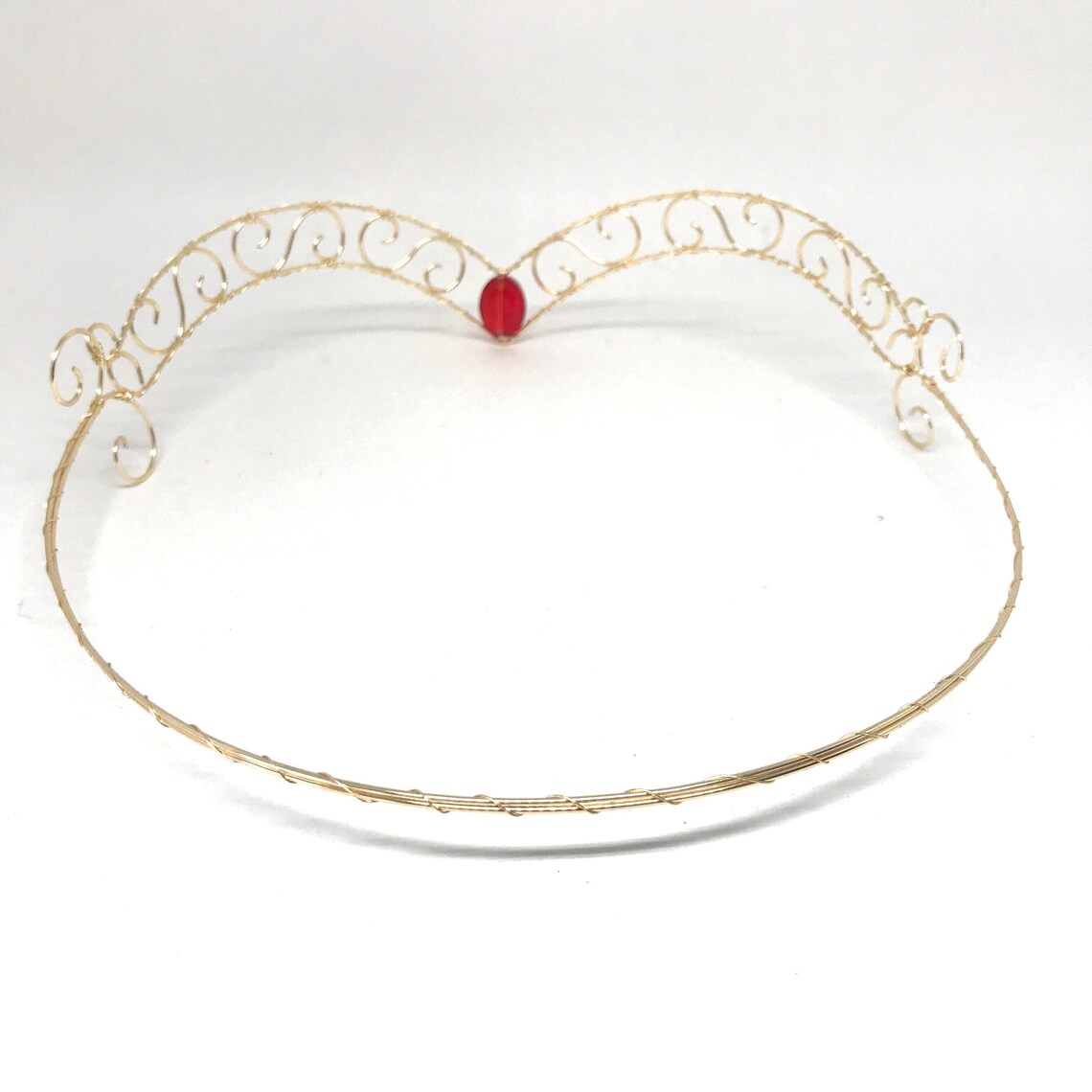 Red Crystal Forehead Tiara Ruby Jewel Circlet Elfin Crown - Etsy Canada