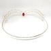 Red Crystal Forehead Tiara - Ruby Jewel Circlet - Elfin Crown - Fantasy ...