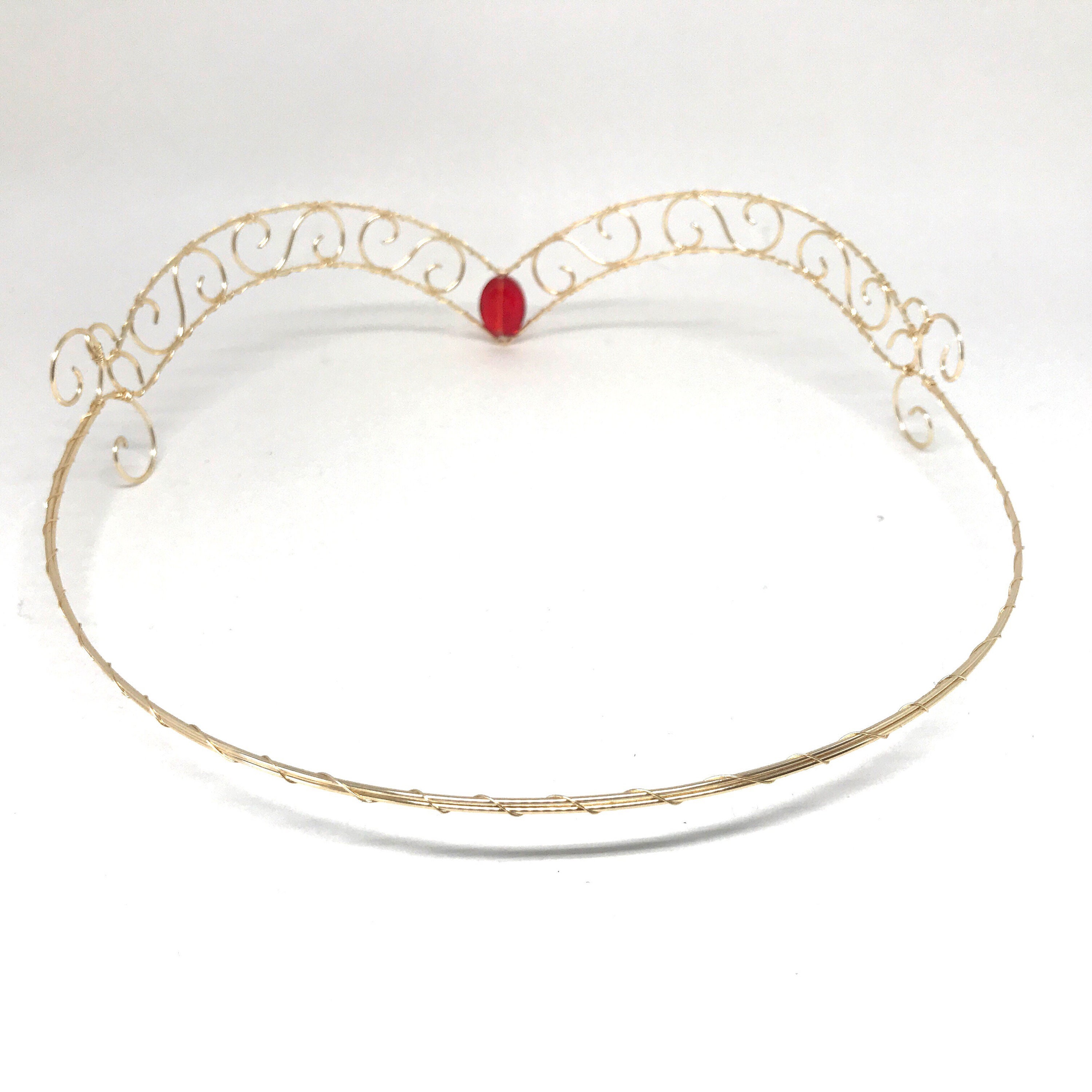 Red Crystal Forehead Tiara Ruby Jewel Circlet Elfin Crown - Etsy Canada