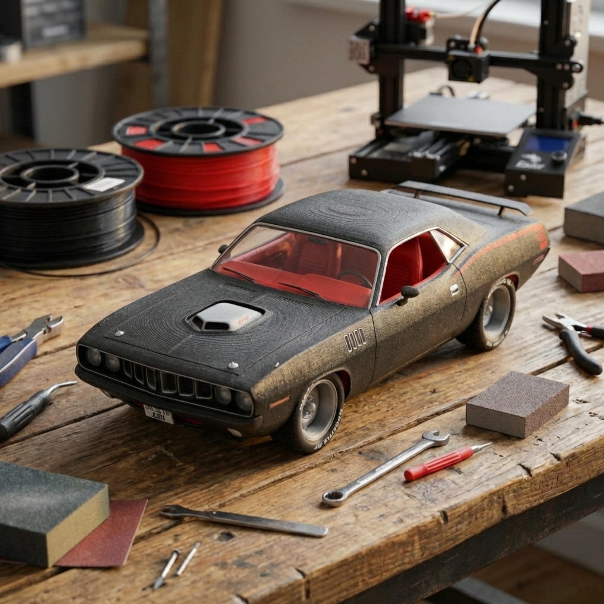 Classic Muscle Car STL File | Vintage American Muscle Car Model | High ...