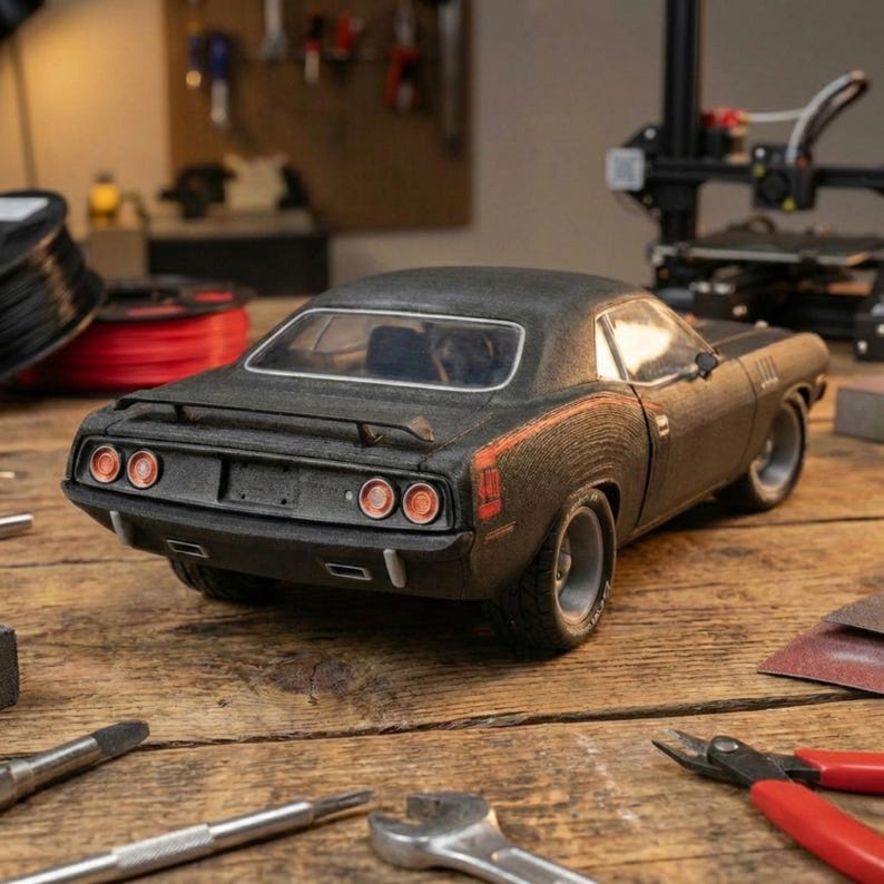 Classic Muscle Car STL File | Vintage American Muscle Car Model | High ...