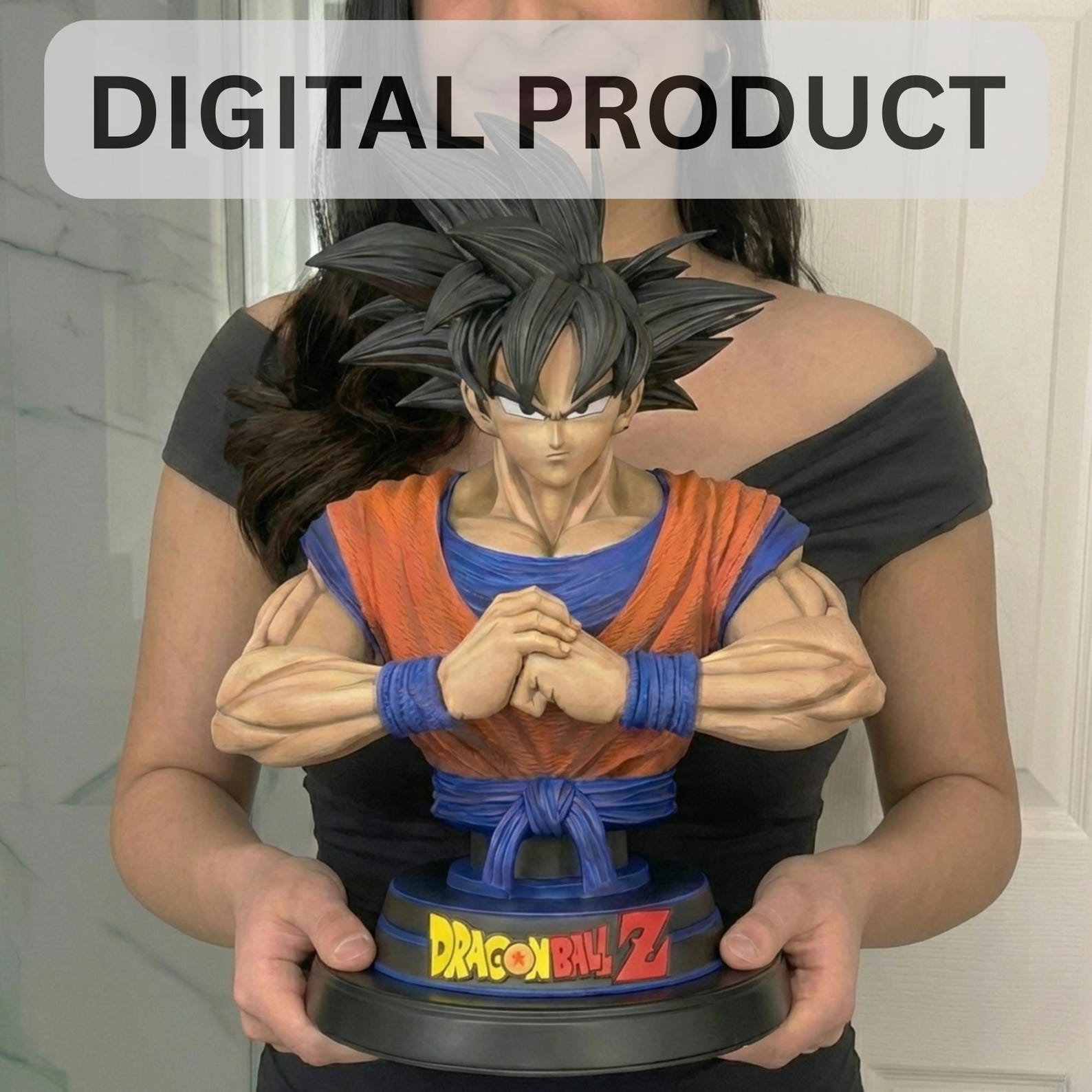 Dragon Ball Z Goku Bust STL – Ultra Instinct Style Anime Statue for 3D ...