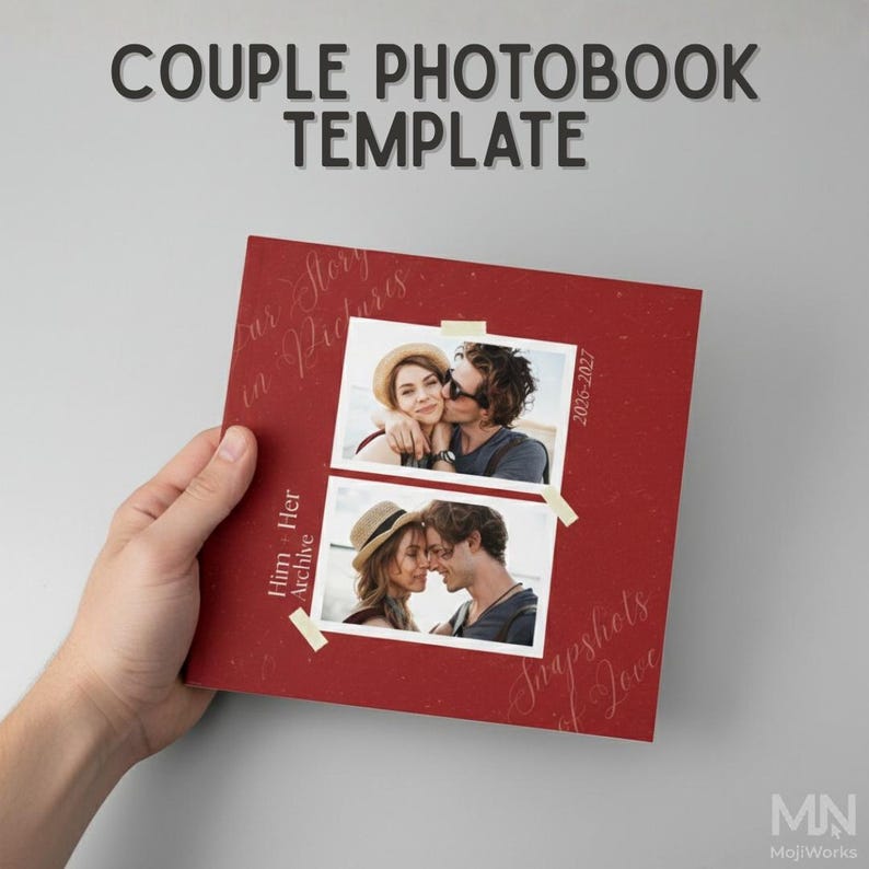 Couple Photobook, Printable Love Coupon Book, DIY Anniversary Gift ...