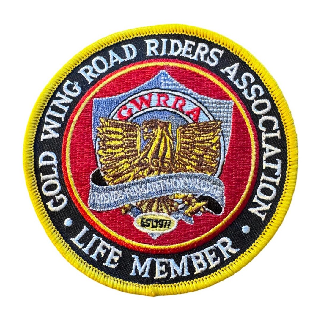 Vintage Gold Wing Road Riders Association Life Member Patch GWRRA 4" - Etsy