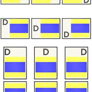 Naval Flag Letter D Nautical Art Naval Signal Nautical - Etsy